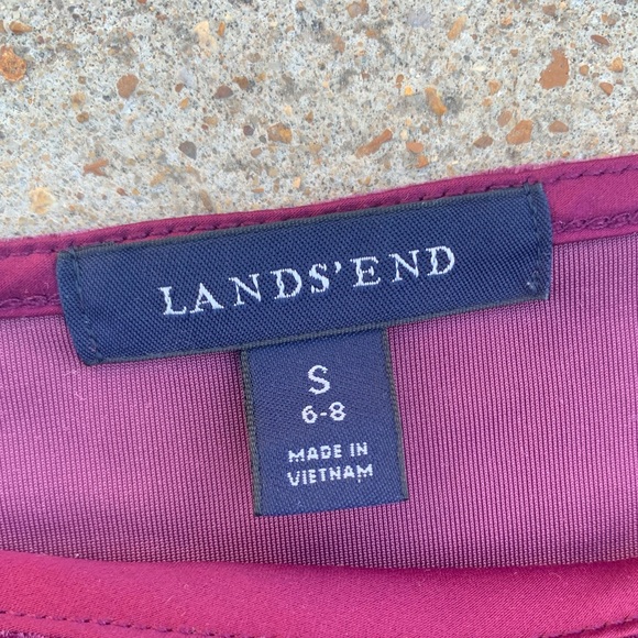Lands' End | Dresses | Lands End Purple Velvet Dress Small | Poshmark